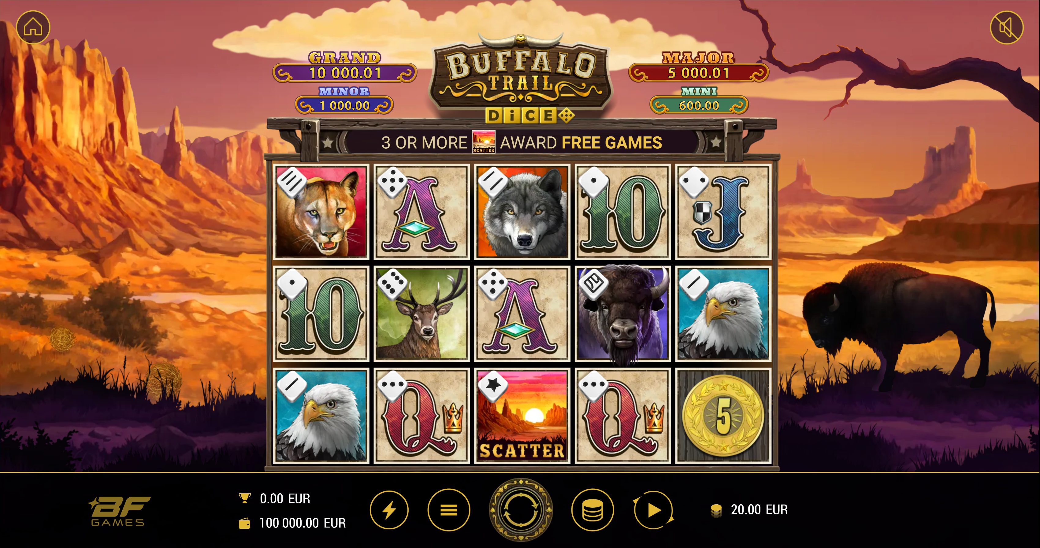 Buffalo Trail Dice - BF Games